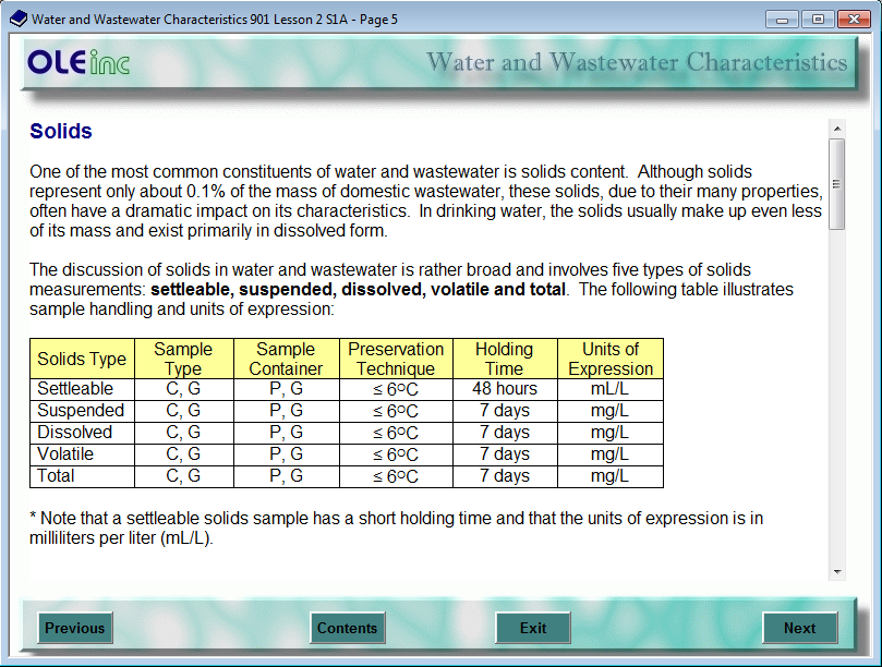 oletrain- Water and Wastewater Characteristics Lesson 2