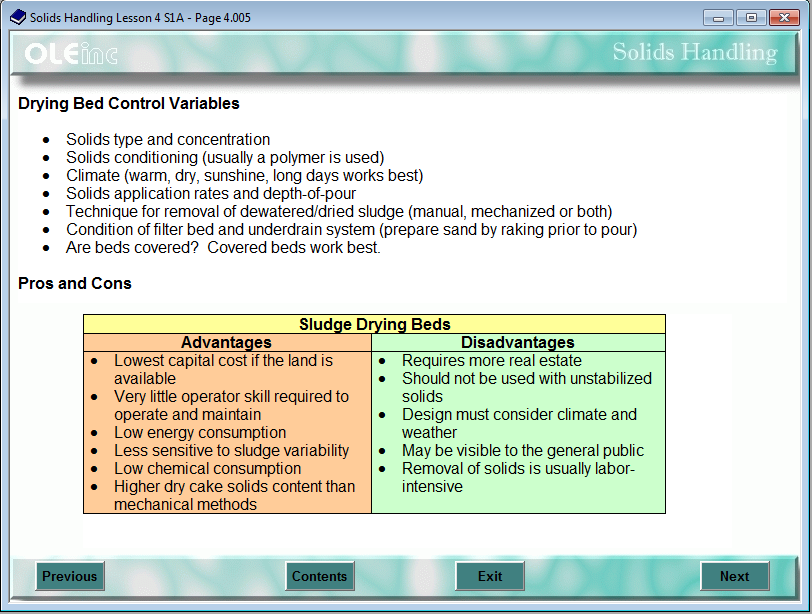 oletrain- Solids Handling Lesson 4: Dewatering