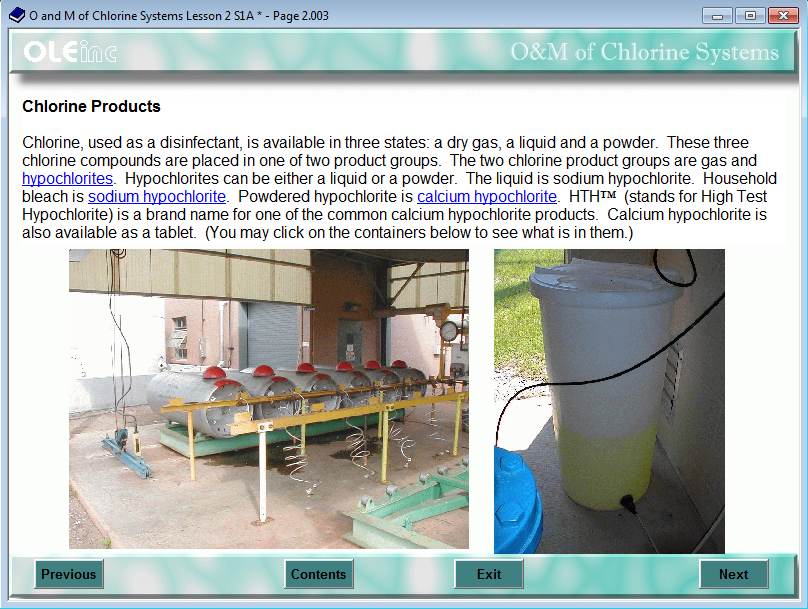 oletrain- O&M of Chlorine Systems Lesson 2